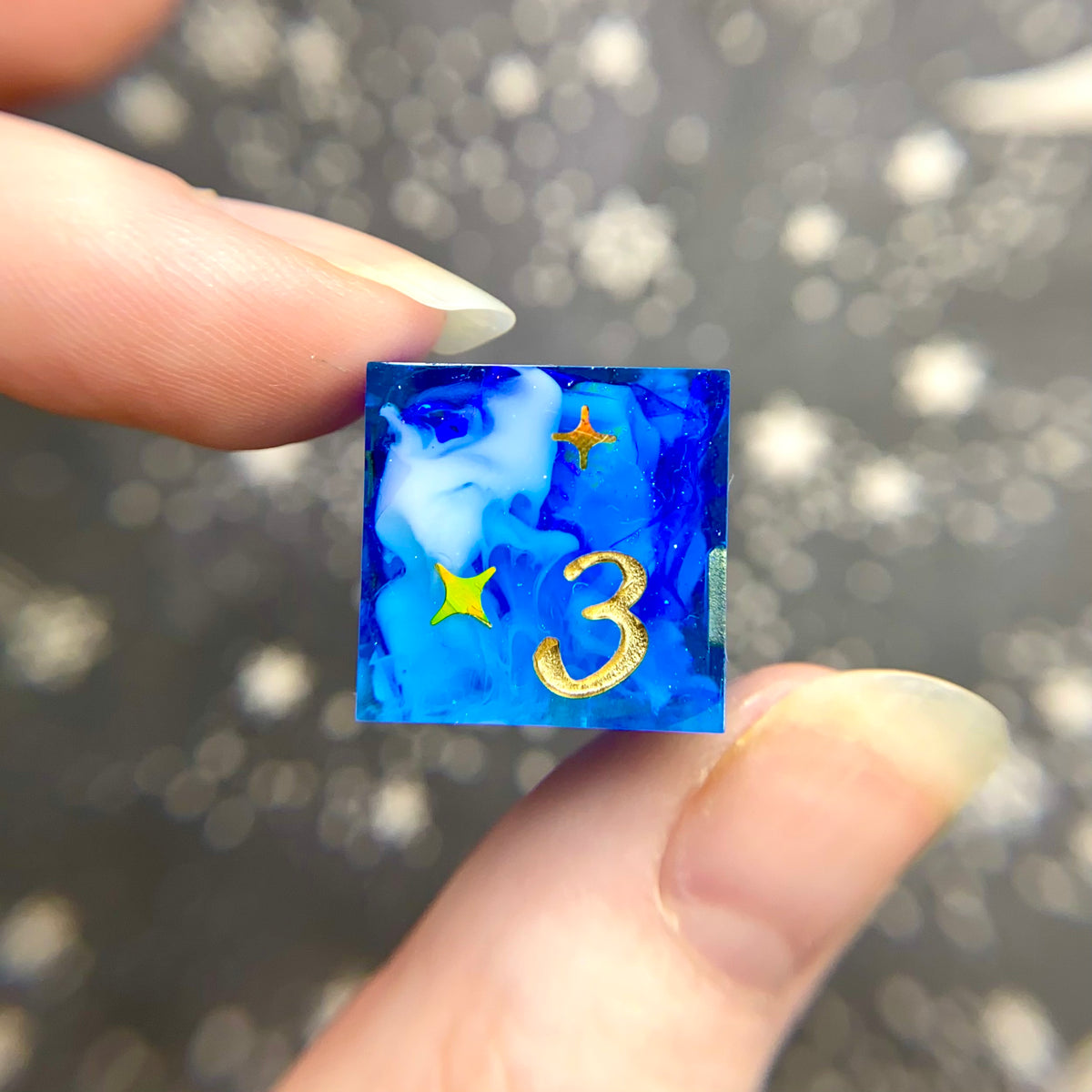 "Splendid Stars" - 7 Piece Show Off Set - Logo d20 – Dreamy Dice