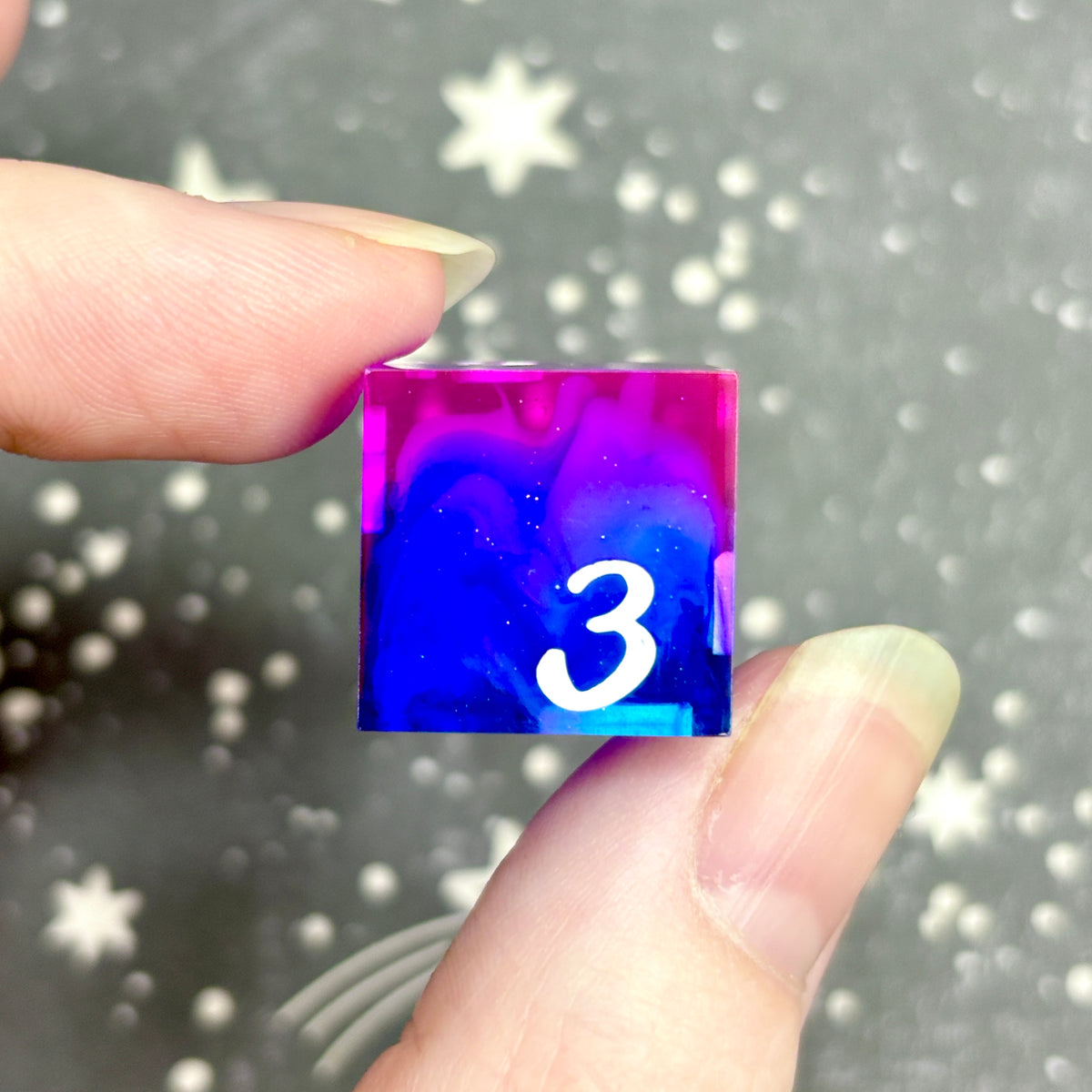 "Cyber Wave" - 7 Piece Show Off Set - Logo d20 – Dreamy Dice